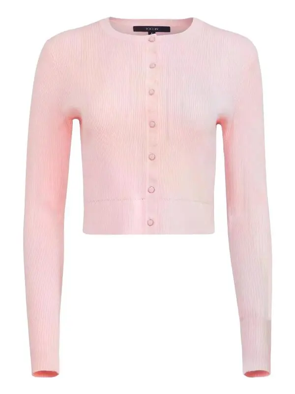 TOCCIN Zoe Slim-fit Cropped Cardigan - Pink