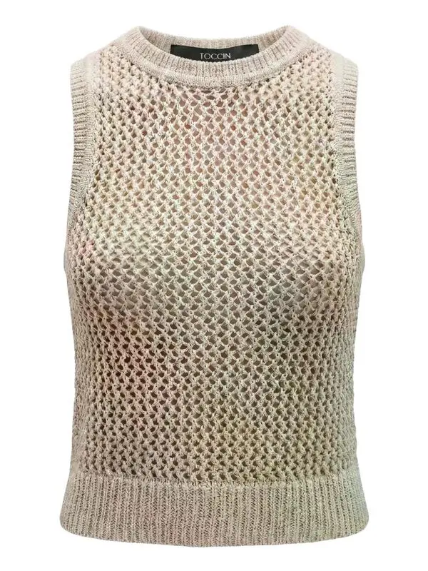 TOCCIN Winnie Sleeveless Knitted Tank Top - Neutrals