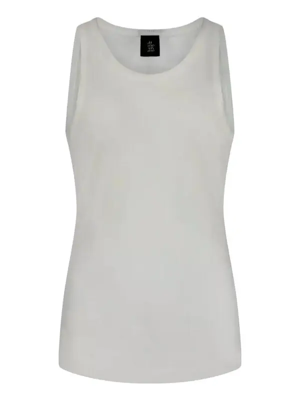 THOM KROM Ribbed Sleeveless Top - White
