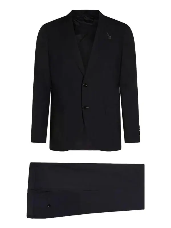 LARDINI Notched-lapel Suit - Black