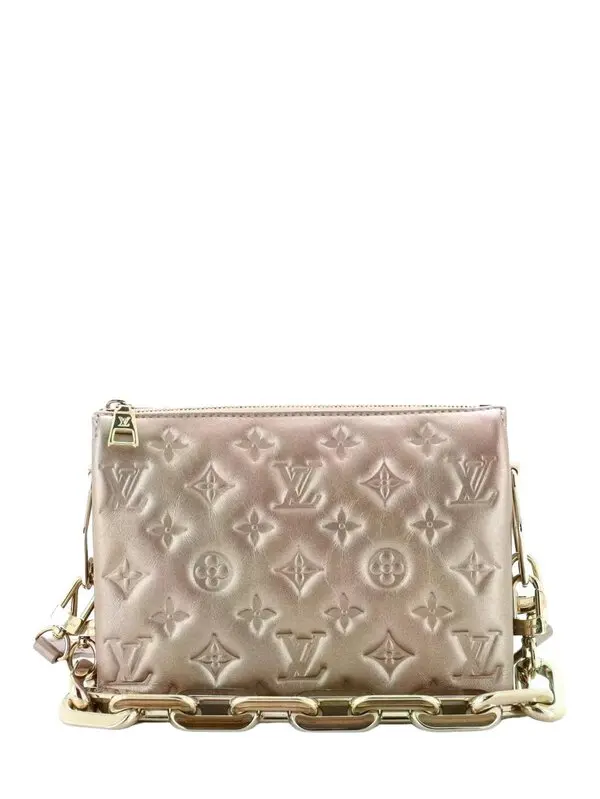 LOUIS VUITTON Coussin Bb Crossbody Bag Monogram Embossed Lambskin - Metallic