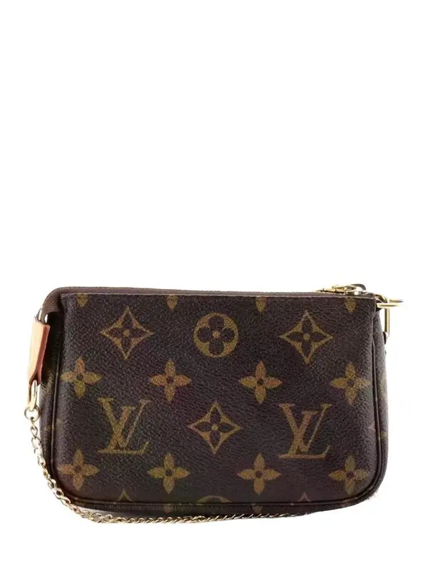 LOUIS VUITTON Pochette Accessoires Monogram Canvas Mini Clutch - Brown