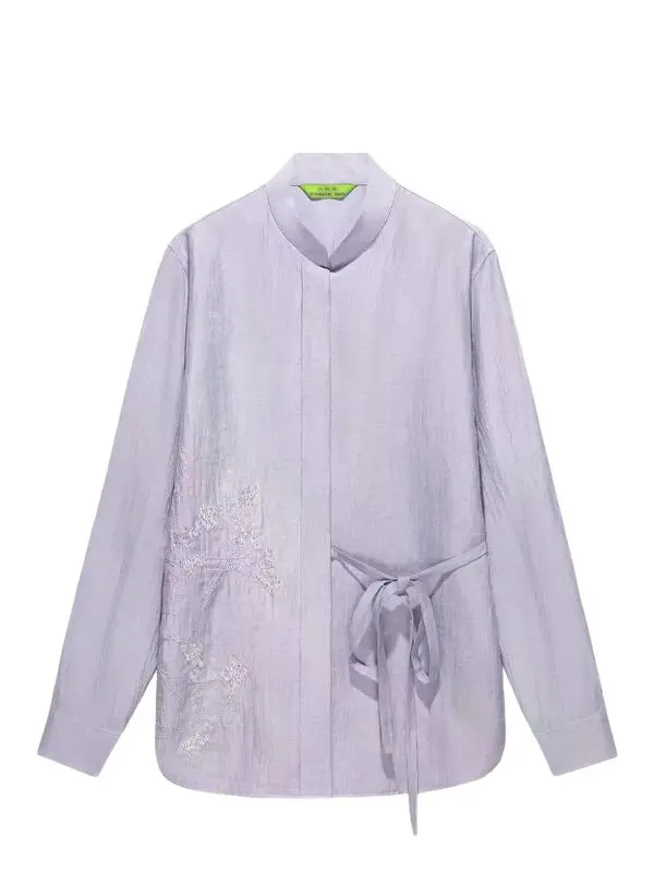 Shanghai Tang Tie-detail Shirt - Purple