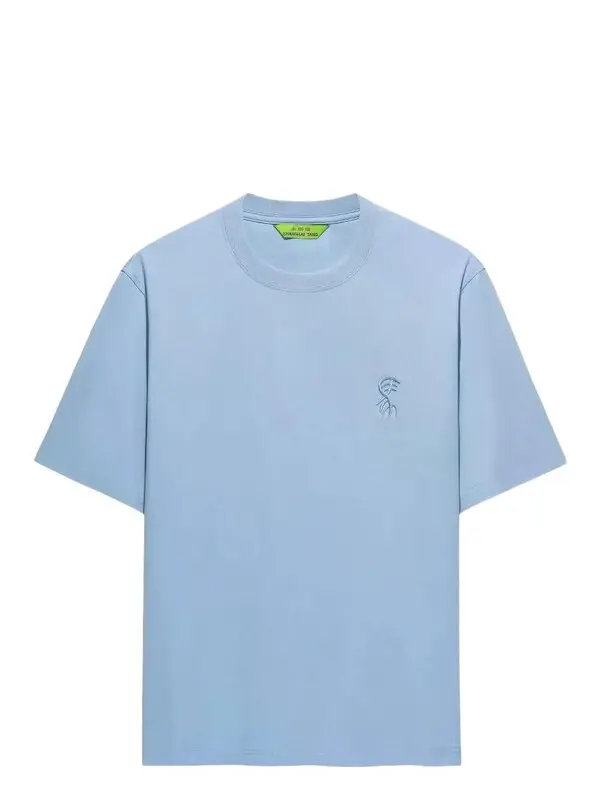 Shanghai Tang Embroidered-logo T-shirt - Blue