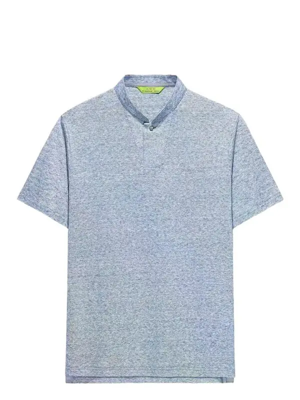 Shanghai Tang Button-up Polo Shirt - Blue
