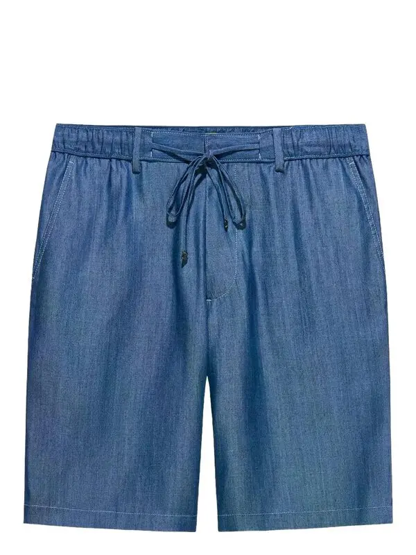 Shanghai Tang Drawstring-fastening Shorts - Blue