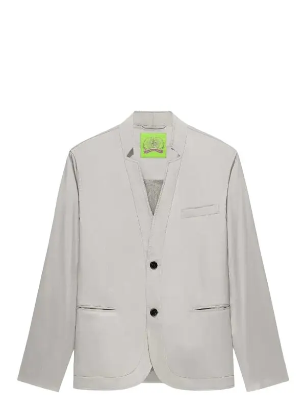 Shanghai Tang Button-up Jacket With Notched Lapels - Grey