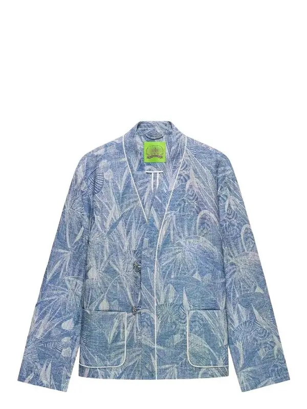 Shanghai Tang Floral-print Blazer - Blue