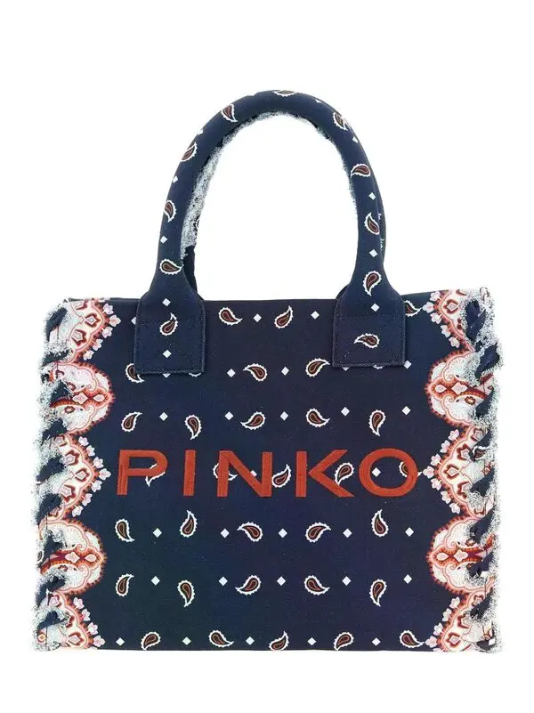 Pinko Paisley-pattern Tote Bag - Blue