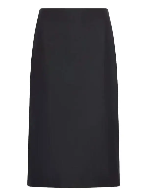 JIL SANDER High-waisted Slit Midi Skirt - Black