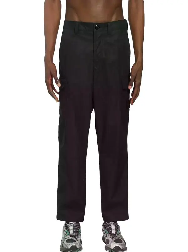 Stone Island Cotton Cargo Pants - Black