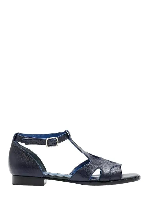 STUDIO CHOFAKIAN Cutout Ankle Strap Sandals - Blue