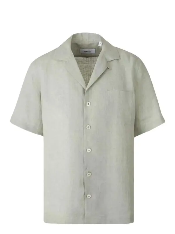 LARDINI Chest-pocket Short-sleeves Shirt - Grey