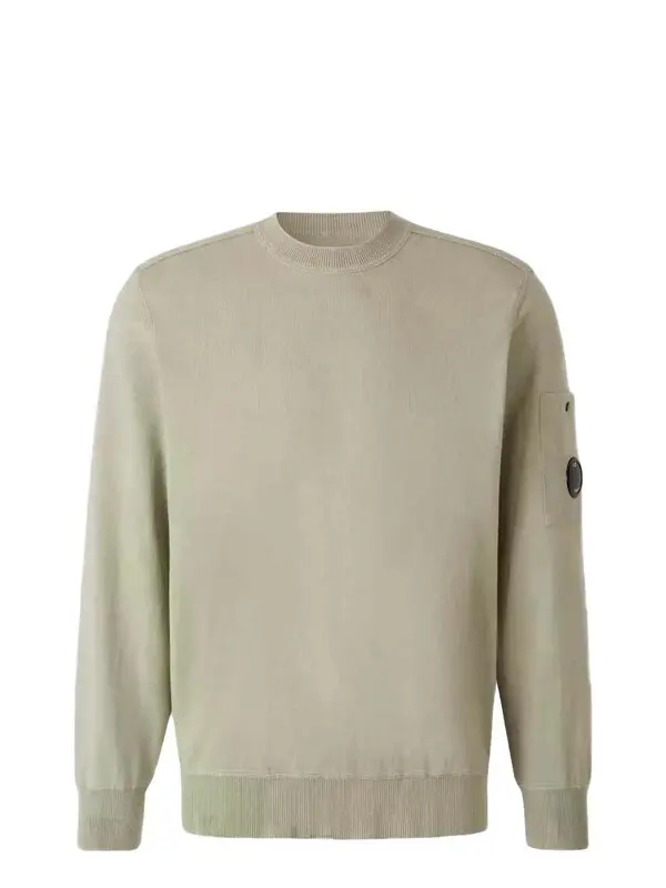C.P. COMPANY Crew-neck Cotton Sweatshirt - Neutrals
