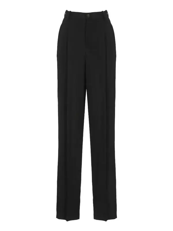 Elisabetta Franchi Pleated Trousers - Black