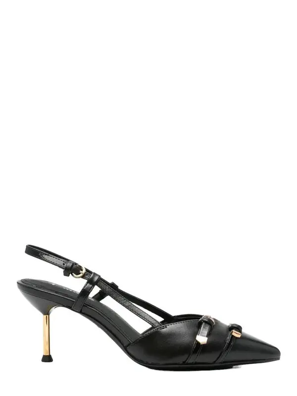 TAMARIS Leather Slingback Pumps - Black