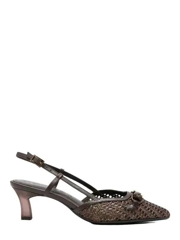 TAMARIS Woven Pumps - Brown