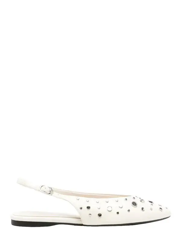 TAMARIS Studded Slingback Flat Pumps - Neutrals
