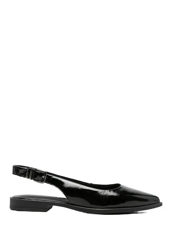 TAMARIS Patent-leather Flat Pumps - Black