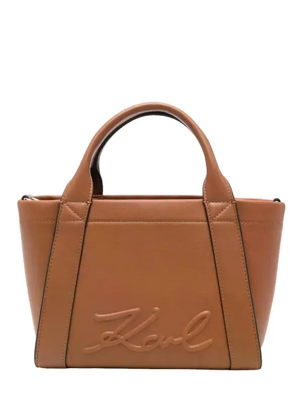 Karl Lagerfeld K7ville Embossed-logo Tote Bag - Brown
