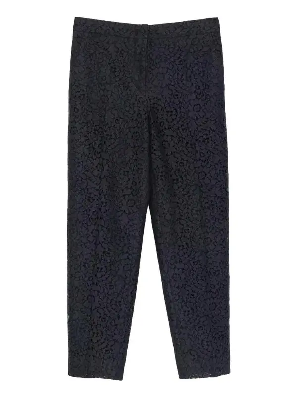 Max Mara Corona Lace Straight-leg Trousers - Blue