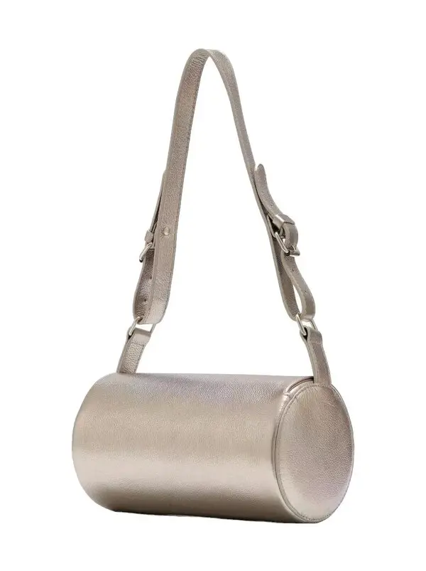 STUDIO CHOFAKIAN Porto Esmeralda Cylindrical Satchel - Silver
