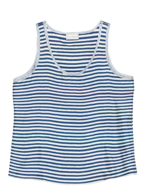 PIERRE-LOUIS MASCIA Aloe Striped Top - Blue