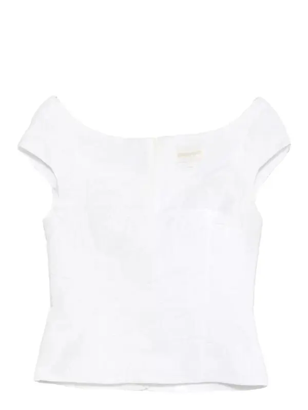 SHUSHU/TONG V-neck Top - White