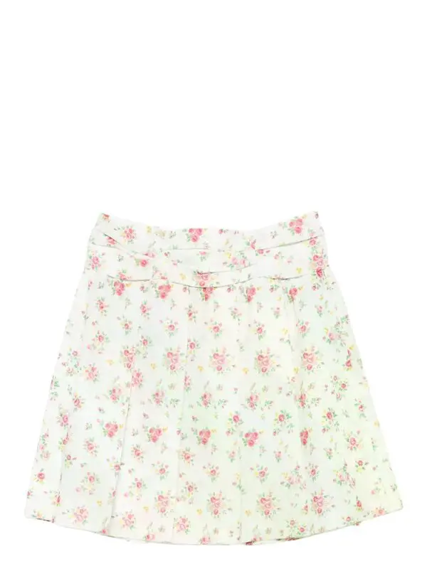 SHUSHU/TONG Floral Mini Skirt - White
