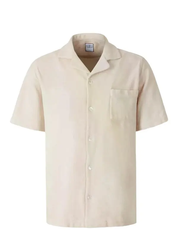 Fedeli Chest-pocket Short-sleeve Shirt - Neutrals