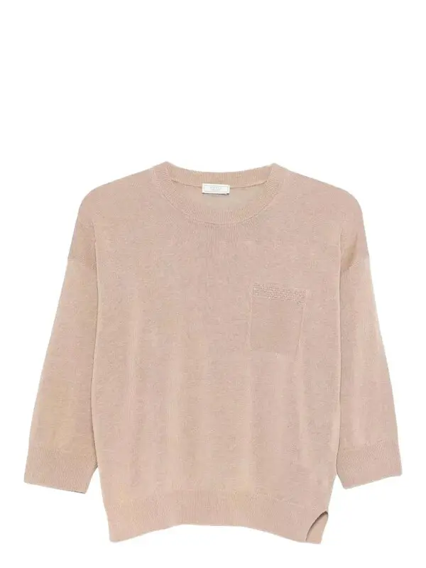 Peserico Embellished Sweater - Neutrals