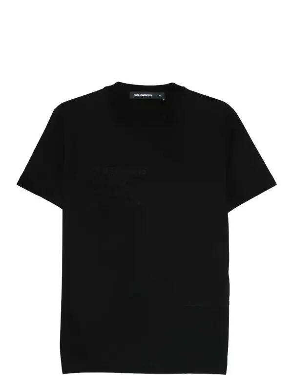 Karl Lagerfeld Letter-embossed T-shirt - Black