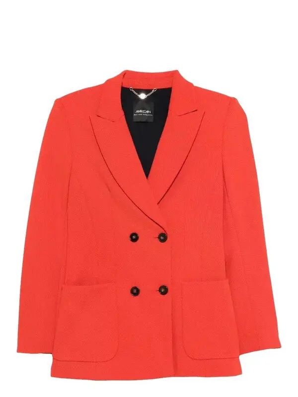 MARCCAIN Double-breasted Blazer - Orange