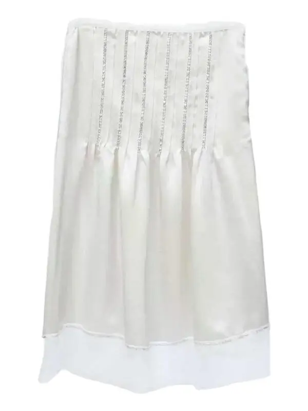 3.1 Phillip Lim Crystal-inlay Embellished Slip Skirt - Neutrals