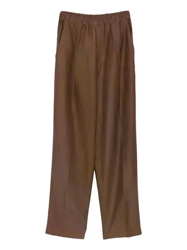 LANEUS Elasticated Trousers - Brown