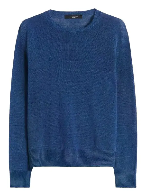 Max Mara Crewneck Knitted Top - Blue