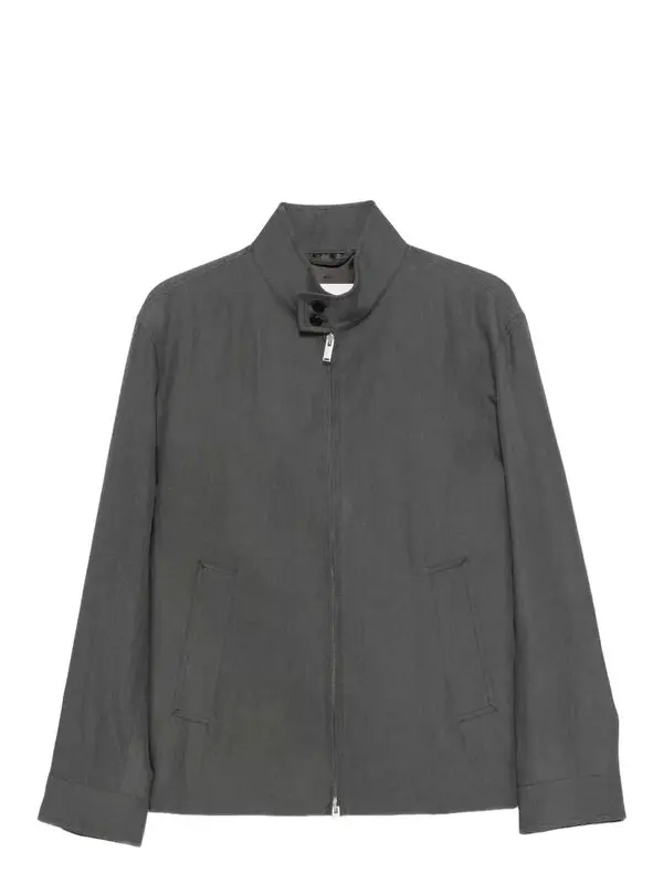 LARDINI Zip Collar Jacket - Grey