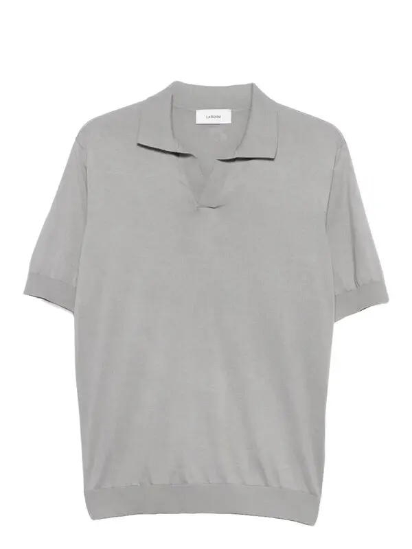 LARDINI V-neck Short-sleeve T-shirt - Grey