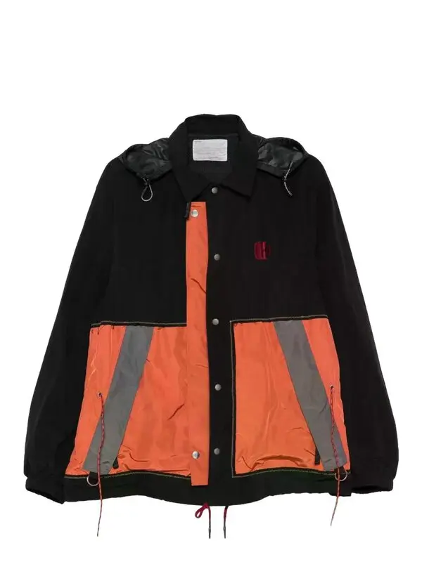 Kolor Colour-block Hooded Jacket - Black