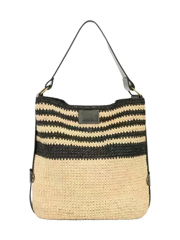 Isabel Marant Bayia Raffia Shoulder Bag - Neutrals