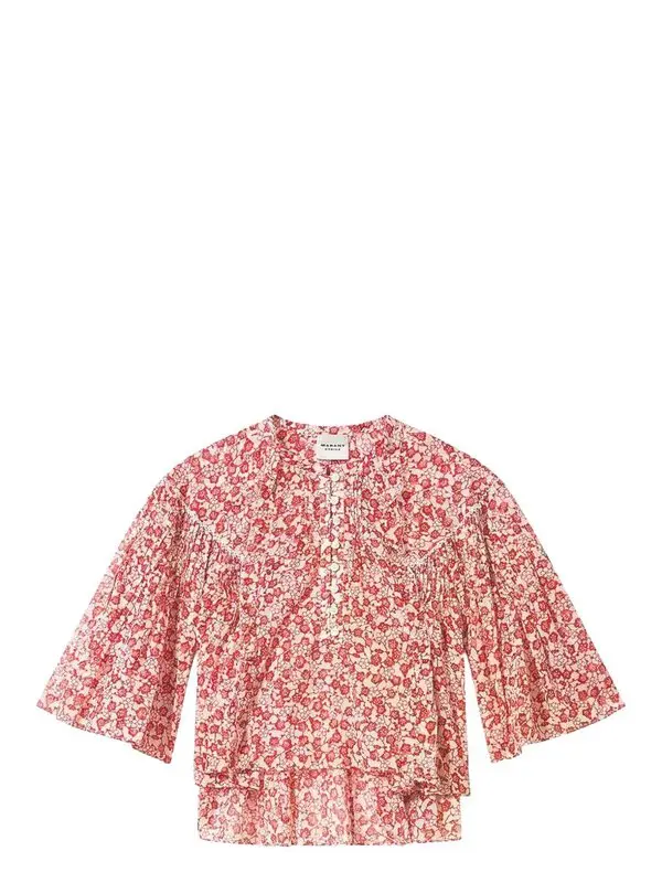 MARANT ETOILE Veelia Floral-print Top - Red