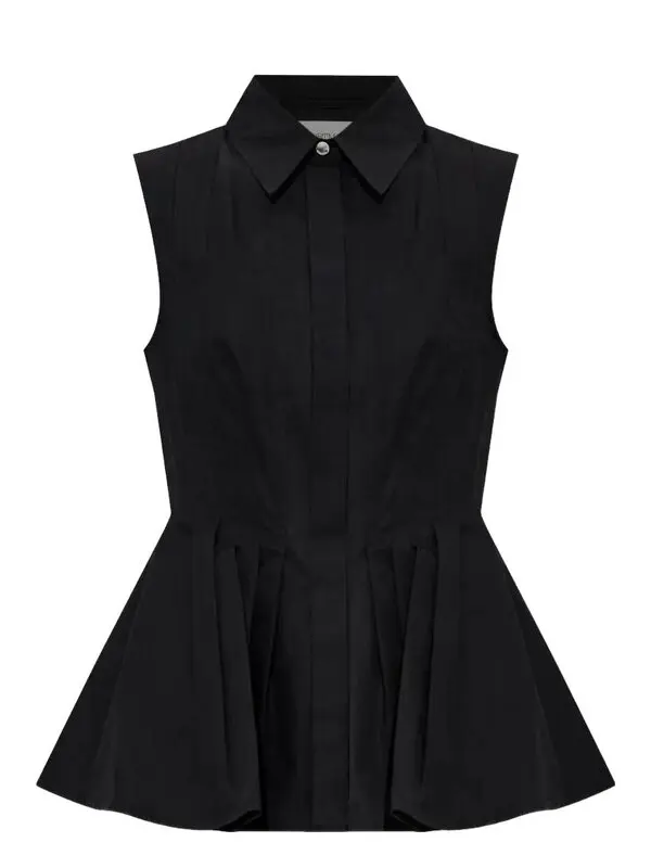 Sportmax Certosa Pleated-detail Shirt - Black