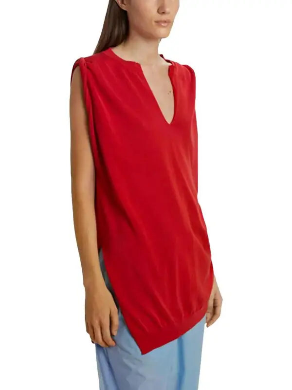 PDR PHISIQUE DU ROLE V-neck Sleeveless Top - Red