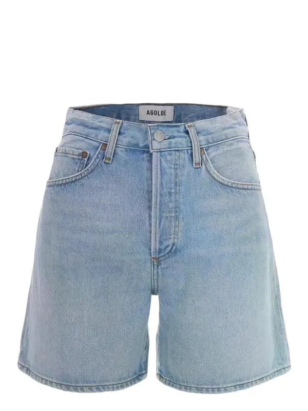 AGOLDE High-waisted Denim Shorts - Blue