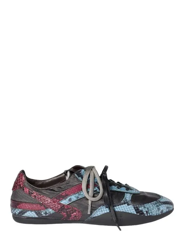 Miu Miu Gymnasium Technical Python-print Sneakers - Ardesia/astrale