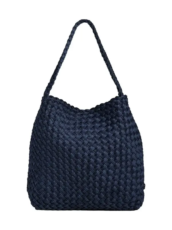 NAGHEDI Nomad Medium Hobo Bag - Indigo (double Weave)