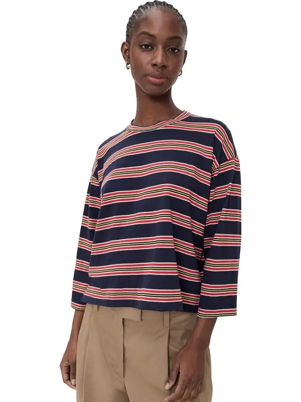 The Great. The Field Tee - Scout Stripe