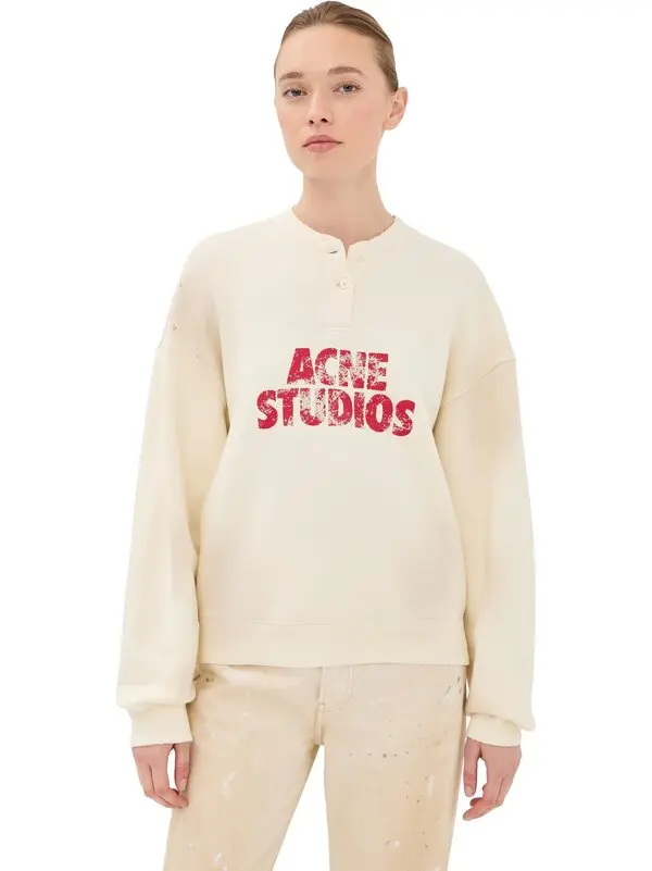 Acne Studios Long Sleeve Pullover - Off White