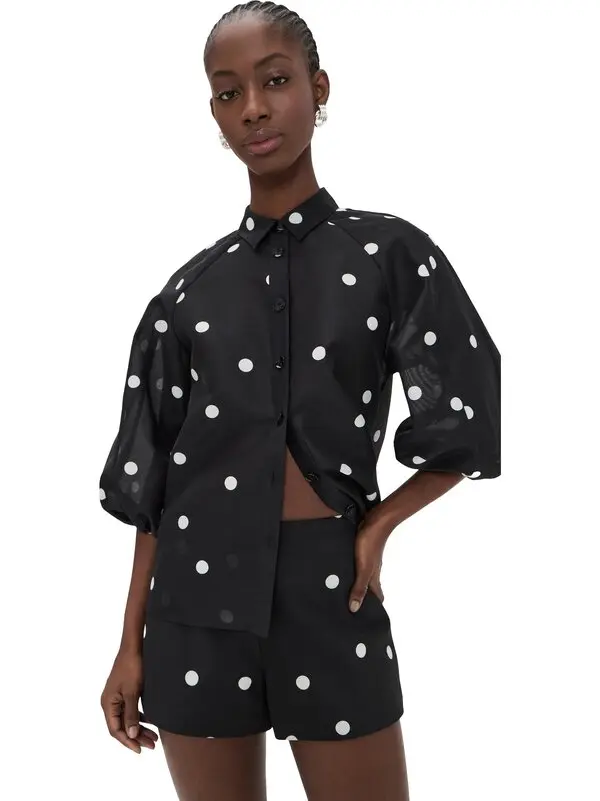 Alexis Cambridge Polka-dot Top - Black/white