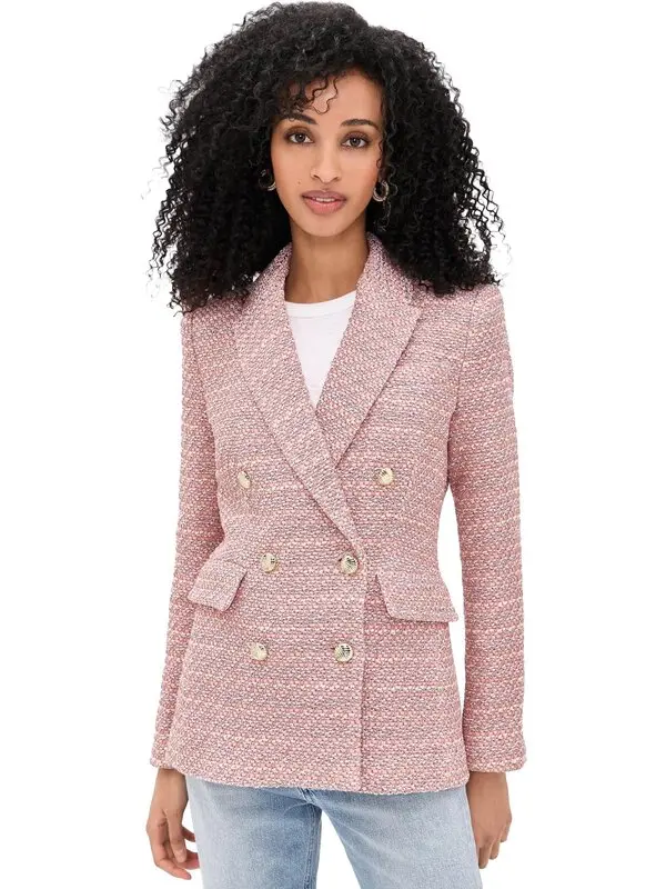 Generation Love Arielle Tweed Blazer - Pink Multi